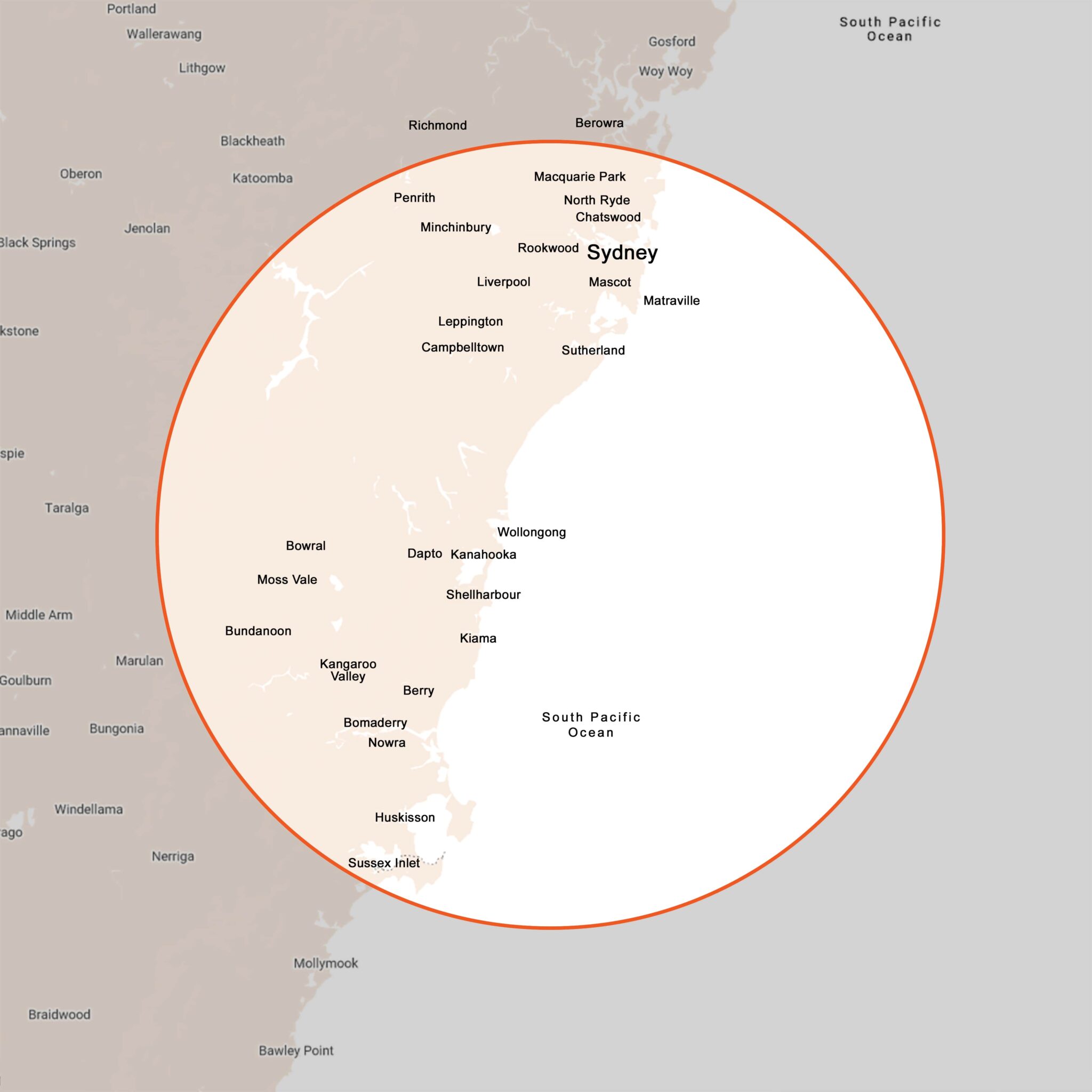 Service Area - Easy Funerals